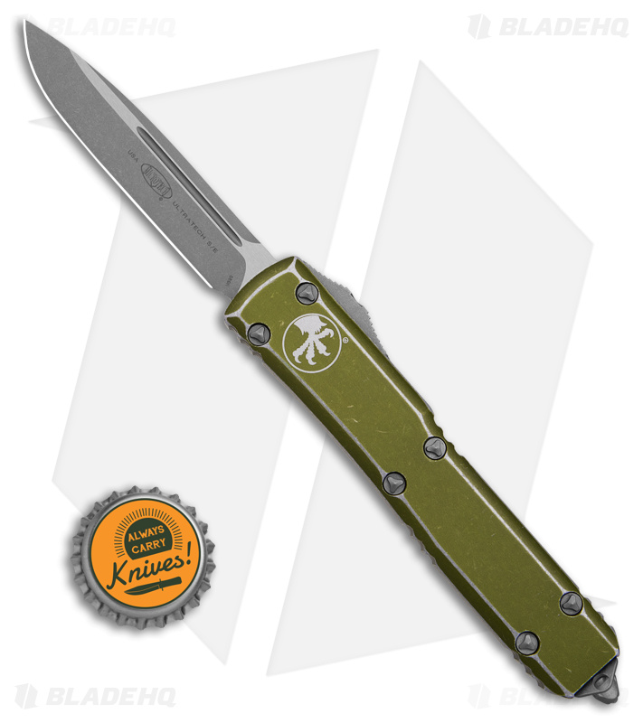 Microtech Ultratech S/E OTF Distressed OD Green - Blade HQ