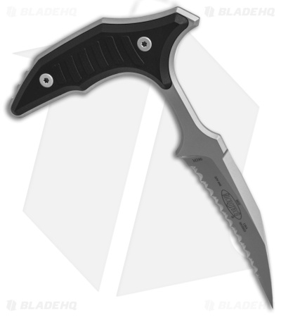 Microtech Bee Push Dagger | Black G-10 | Serrated - Blade HQ