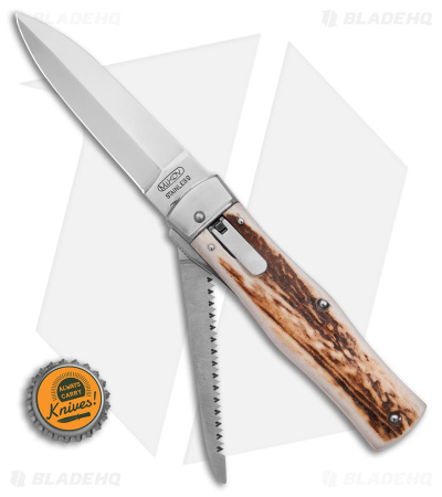 Mikov 241 Predator Auto Knife w/ Saw Horn (4" PS) - Blade HQ