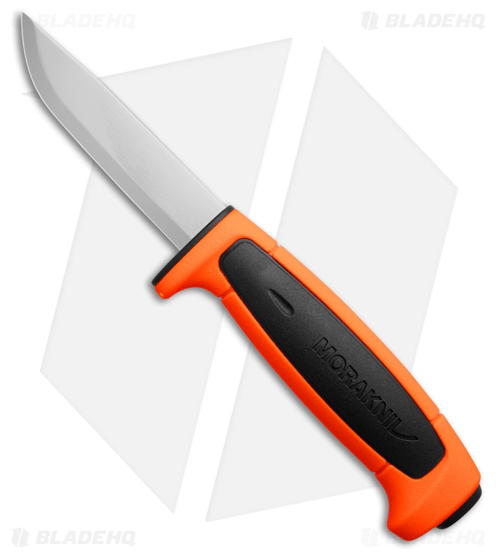 Morakniv Basic 511 Fixed Blade Knife Black/Orange Polymer (3.5" Satin) - Blade HQ