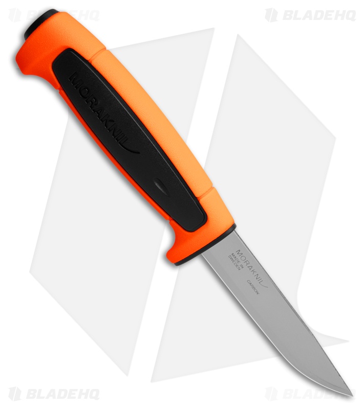 Morakniv Basic 511 Fixed Blade Knife Black/Orange Polymer (3.5" Satin) - Blade HQ
