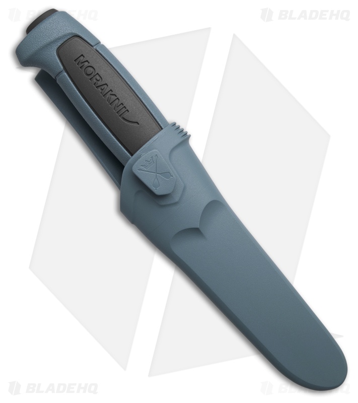 Morakniv Basic 546 Fixed Blade Knife Blue/Gray Polymer (3.5" Satin ...