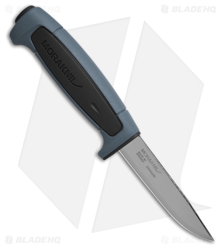 Morakniv Basic 546 Fixed Blade Knife Blue/Gray Polymer (3.5" Satin) - Blade HQ