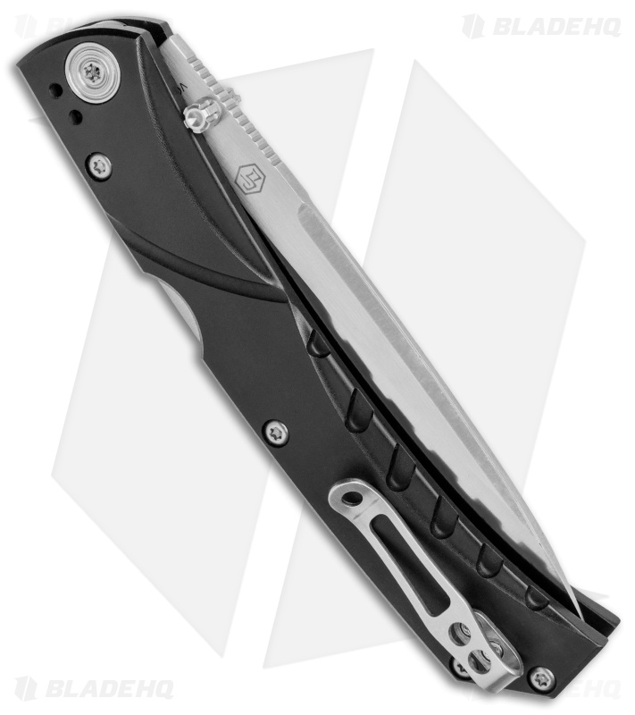 Nemesis Knives MPR-1 Lockback Knife Black Titanium - Blade HQ