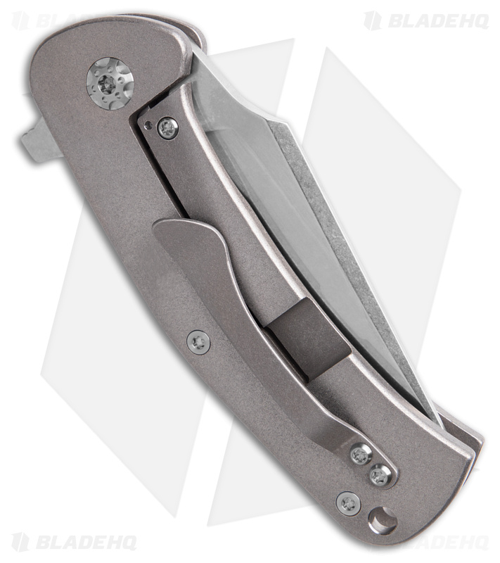 Nicholas Nichols Guppy Flipper Knife Gray Ti | Blade HQ