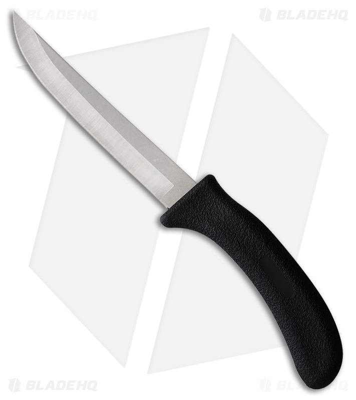 Ontario Poultry Fixed Blade Knife Black Plastic (6.00" Satin) - Blade HQ
