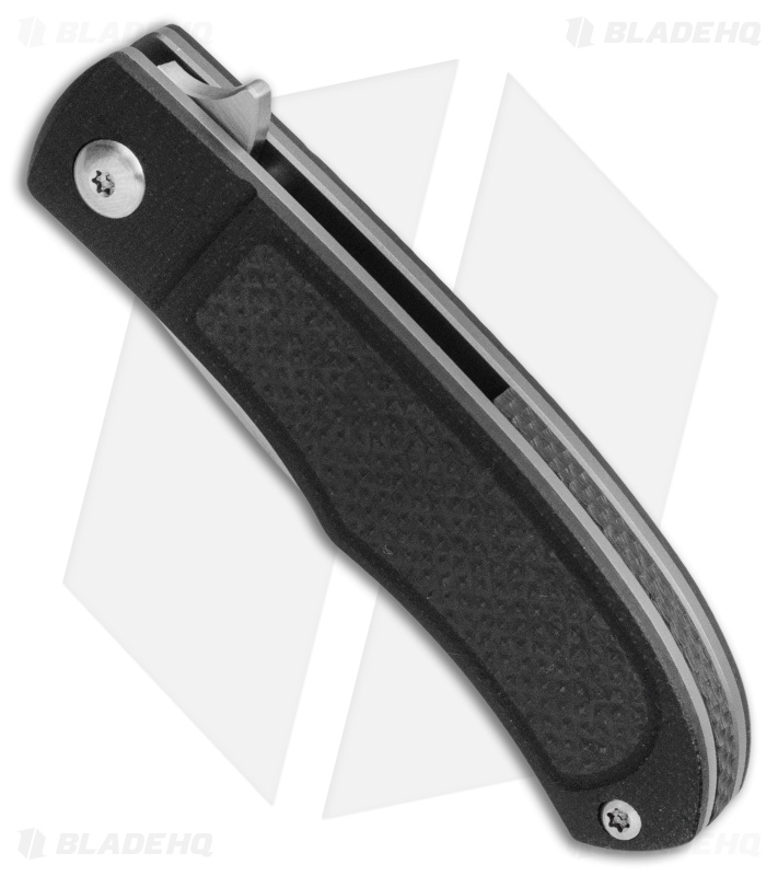 Ohlone Knives Rumsen - Liner Lock Knife | Black/CF | Blade HQ