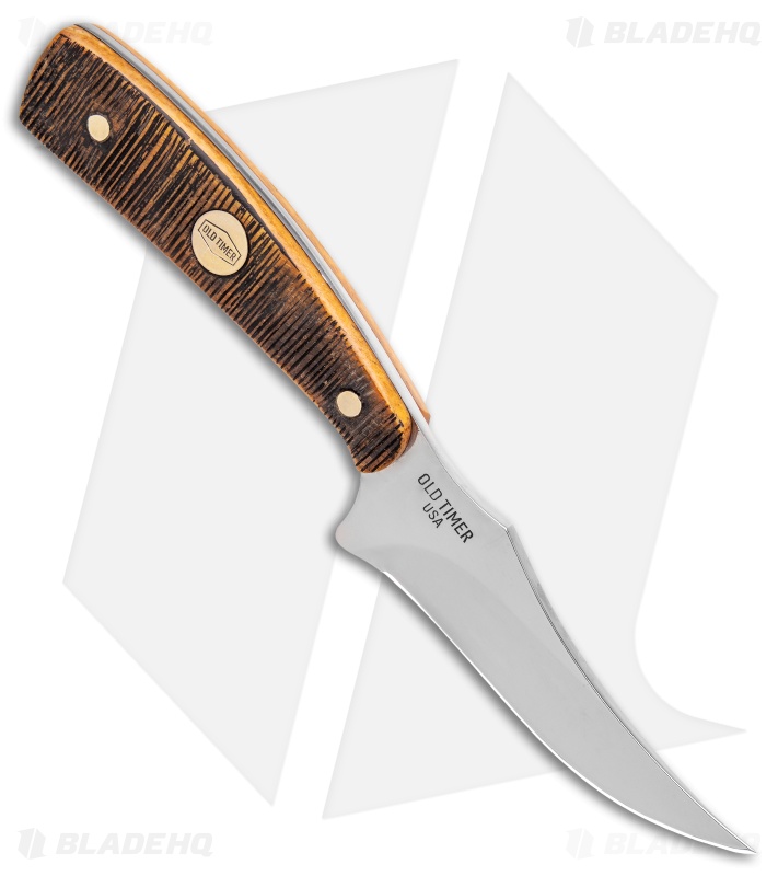 Old Timer Generational USA Sharpfinger Fixed Blade Bone (3.25" Satin) - Blade HQ