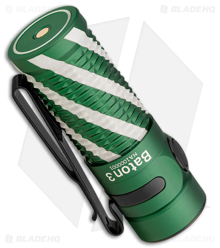Olight Baton 3 Rechargeable Flashlight Green - Blade HQ