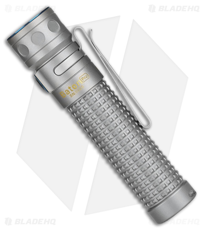 Olight Baton Pro Rechargeable EDC Flashlight Limited Titanium (2000 ...