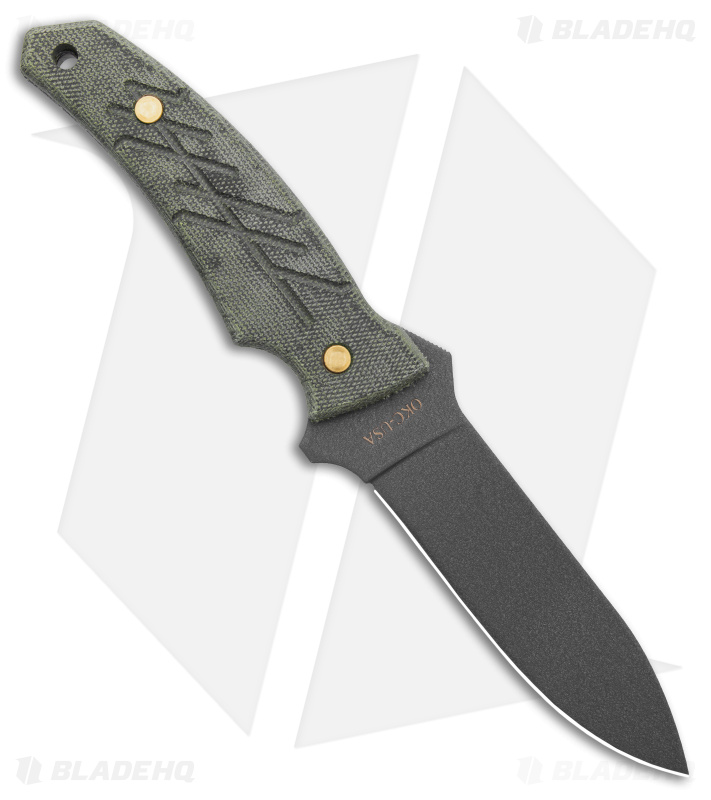 Ontario Morta Knife Green Micarta (Gray) - Blade HQ