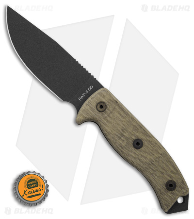 Ontario OKC RAT-5 Fixed Blade OD Green Micarta - Blade HQ