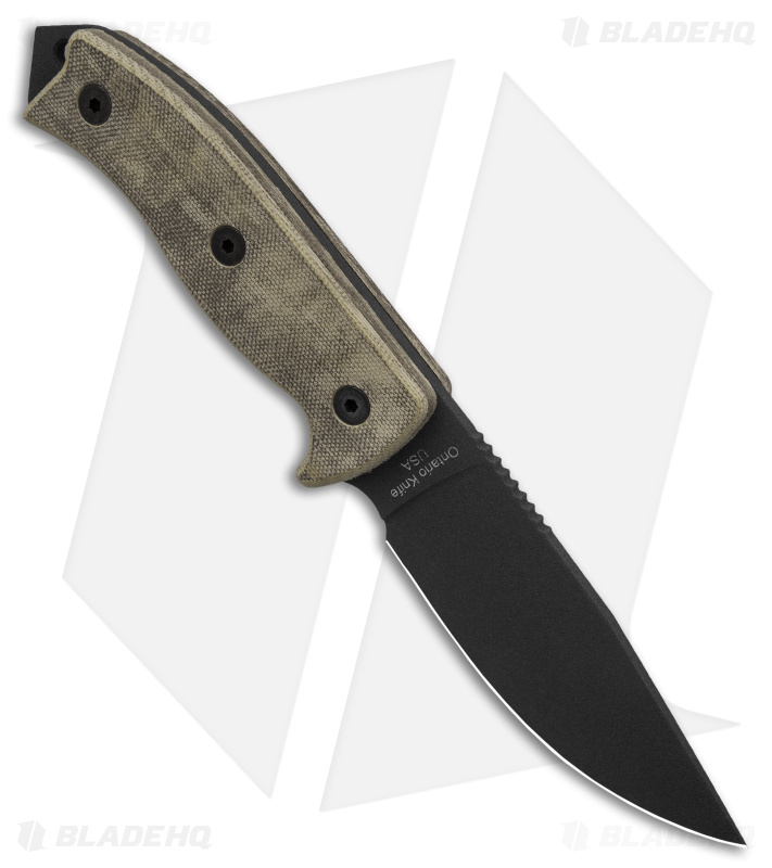 Ontario OKC RAT-5 Fixed Blade OD Green Micarta - Blade HQ