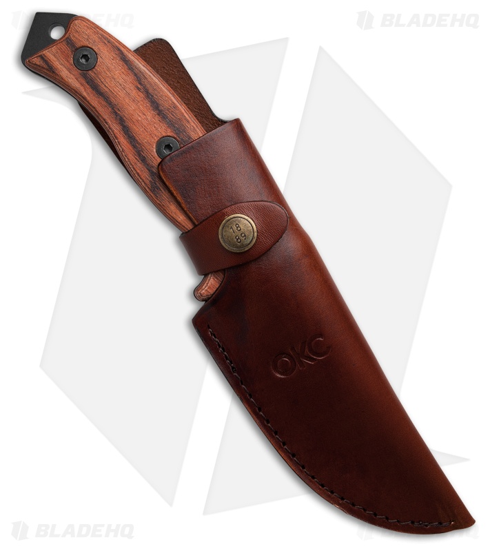 Ontario Rat-5 Knife Laminate Wood Black Powder Coat