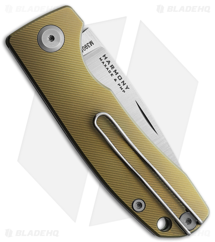 PMP Knives Harmony Knife Gold Titanium (3" Satin) - Blade HQ