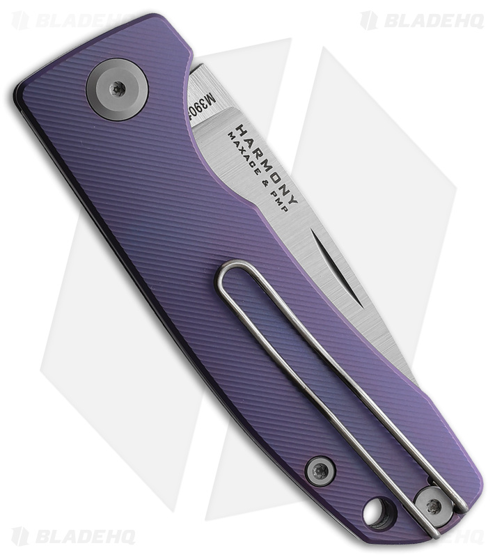 PMP Knives Harmony Knife Purple Ti (3" Satin) - Blade HQ