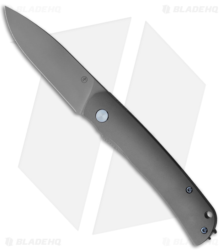 PMP Knives User II Frame Gray Titanium w/ Blue (3" Bead Blast) - Blade HQ