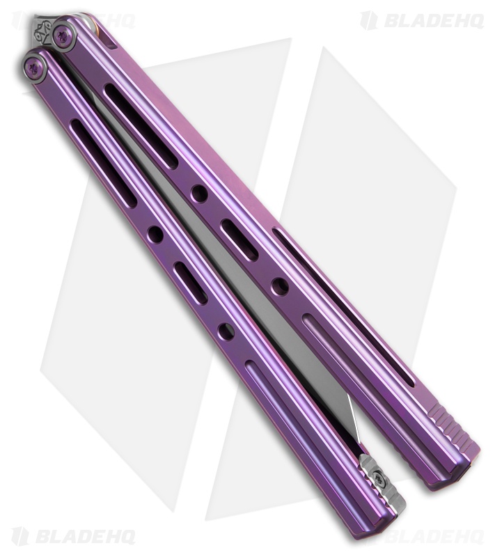Poikilo Blade PM3 Butterfly Knife Purple Ti Pearlescent SW