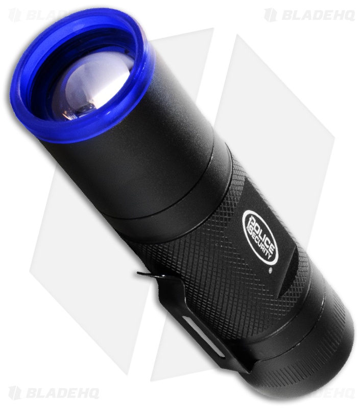 Police Security Storm Flashlight Black Aluminum (4.875") 98296 - Blade HQ