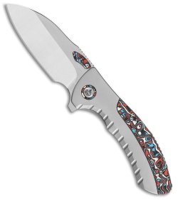 QSP Capybara Pocket Knife Ti + Red/White/Blue CF (Satin)