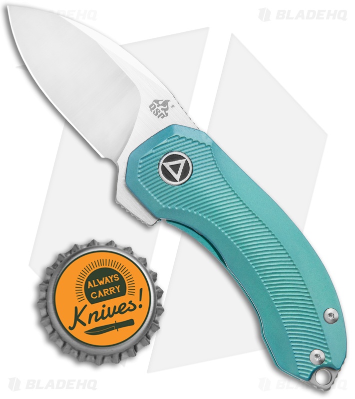 QSP Knife Hamster Framelock Knife Green Anodized Titanium (2" Satin ...