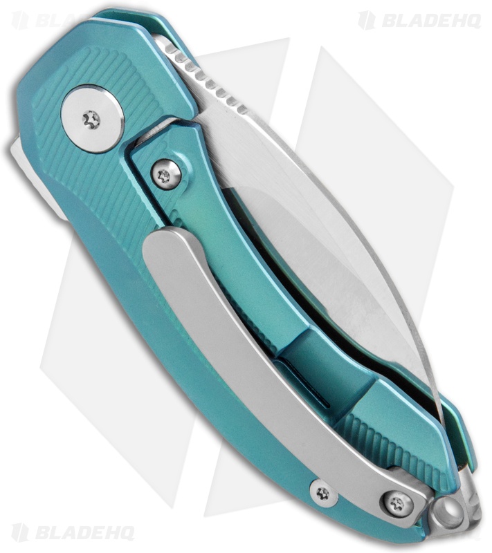 QSP Knife Hamster Framelock Knife Green Anodized Titanium (2" Satin ...
