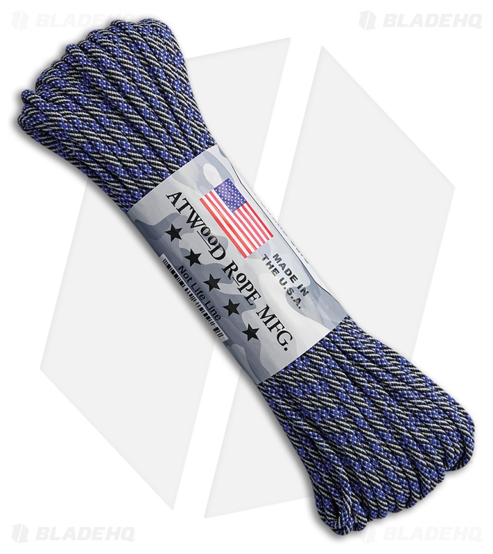 Atwood Rope MFG Parachute Cord Thin Blue Line - Blade HQ