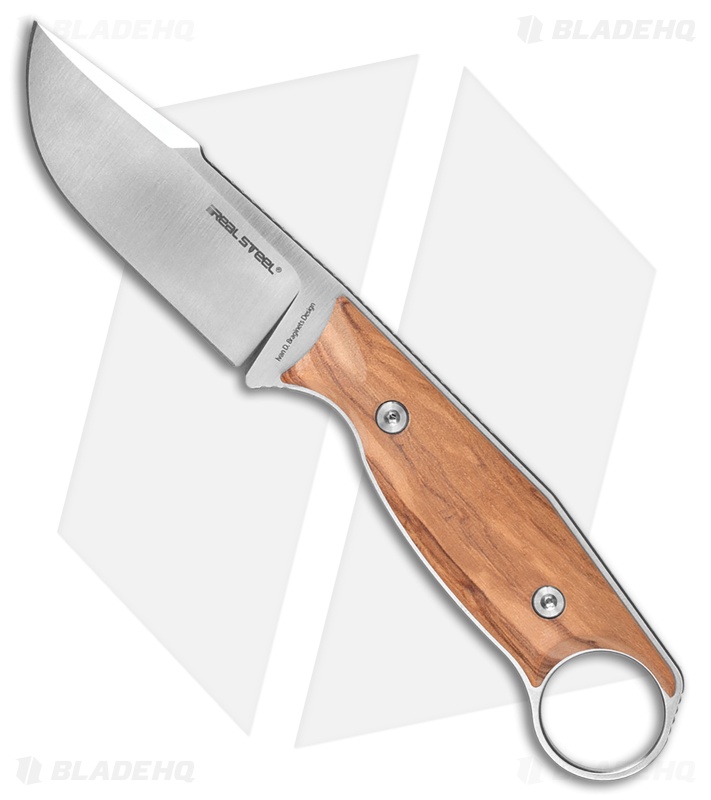 Real Steel Furrier Harpoon Knife Olive Wood Satin N690