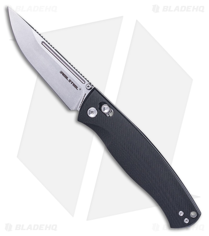 Real Steel Pathfinder Knife Black G-10 Stonewash RS7851BS