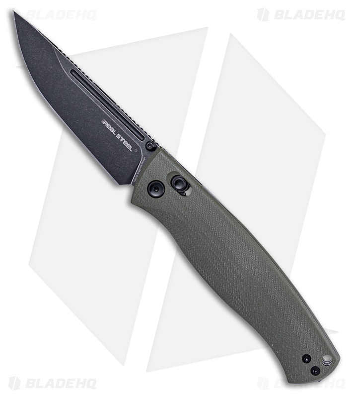 Real Steel Pathfinder Knife OD Green G-10 Black RS7851GB