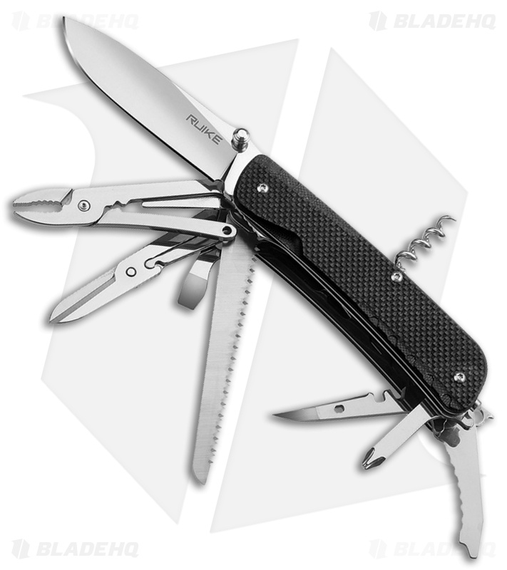 RUIKE Criterion L51 Lg Multi-Tool Knife Black - Blade HQ