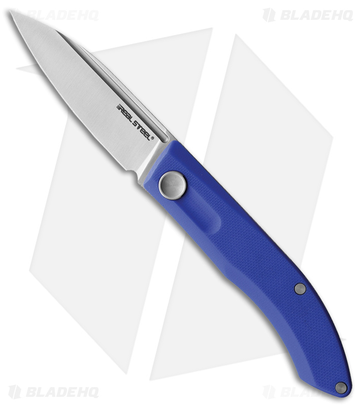 Real Steel Stella EDC Urban Slip Joint Knife Blue G-10 Satin
