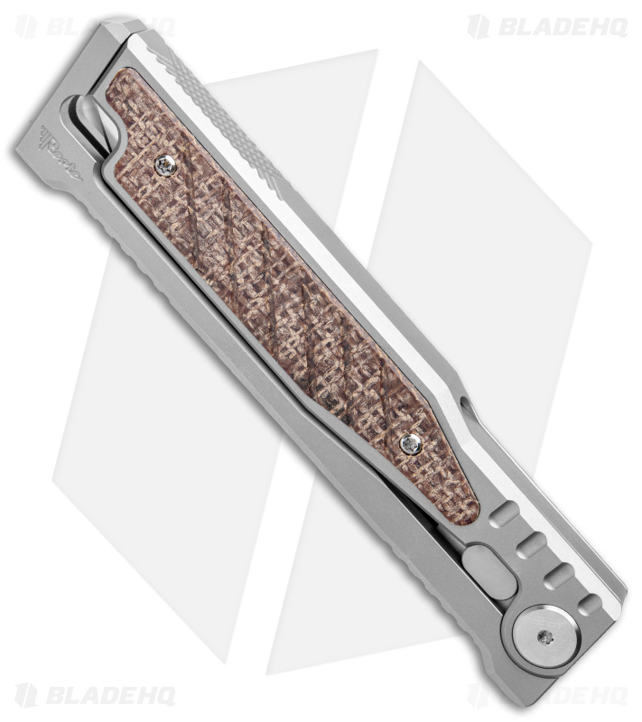 Reate EXO D/E Gravity Ti/Burlap Micarta (Satin) - Blade HQ