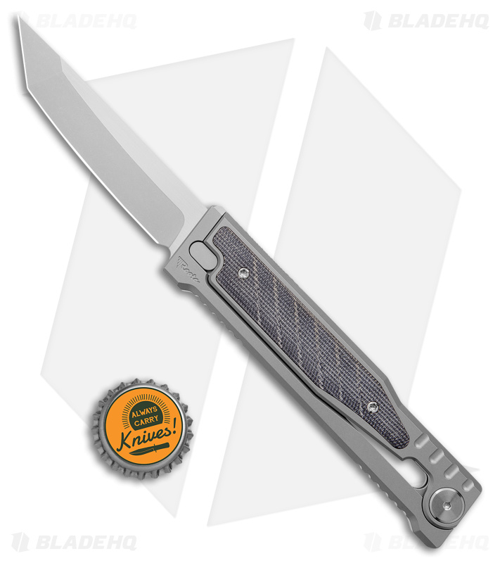 Reate EXO Tanto Gravity Knife Black Micarta - Blade HQ
