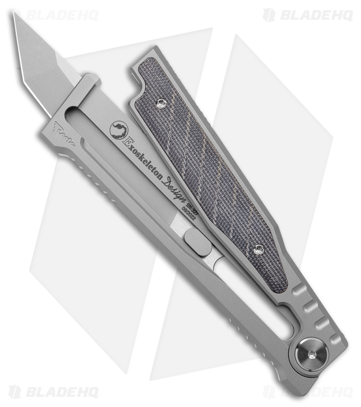 Reate EXO Tanto Gravity Knife Black Micarta - Blade HQ