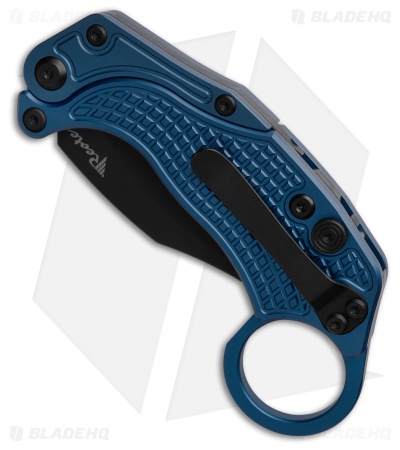 Reate EXO-K Gravity Karambit Knife Blue Aluminum + Black
