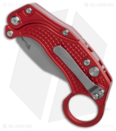 Reate EXO-K Gravity Karambit Knife Red Aluminum + Stonewash