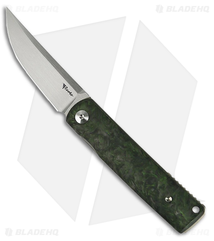 Reate Bushido Knife Titanium + Dark Matter Green