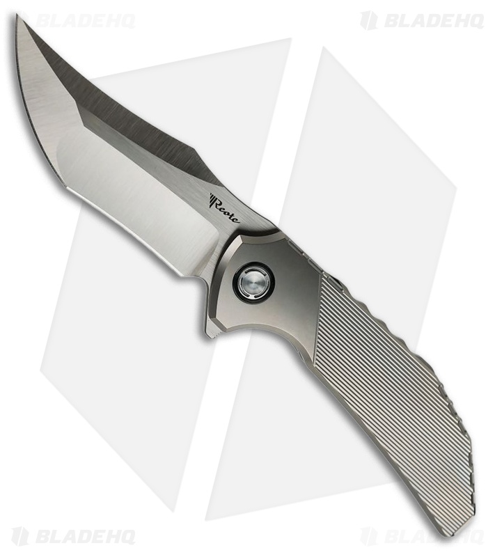 Reate Tiger Knife Stripe Pattern Titanium Satin