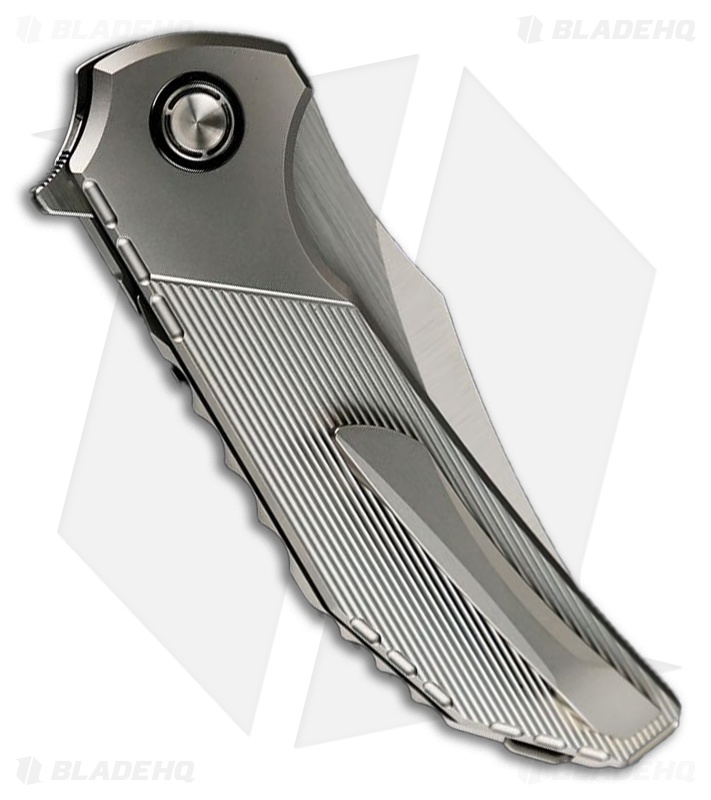 Reate Tiger Knife Stripe Pattern Titanium Satin