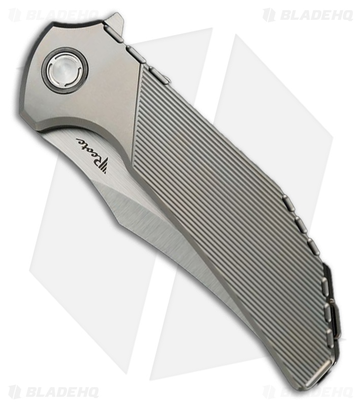 Reate Tiger Knife Stripe Pattern Titanium Satin