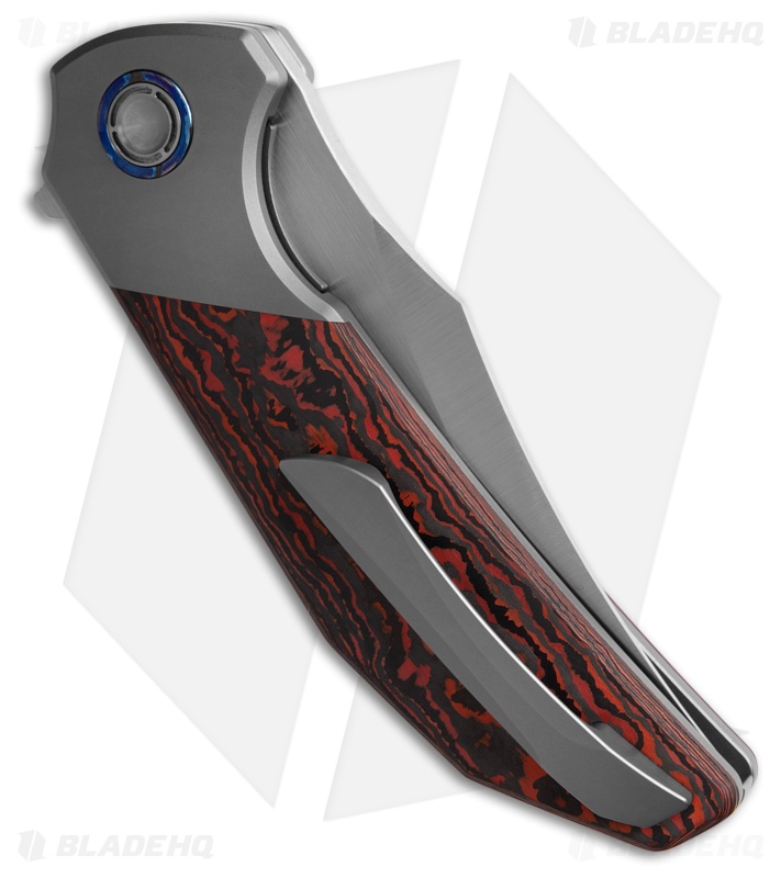 Reate Tiger Liner Lock Knife Titanium/Fat Carbon Lava Flow