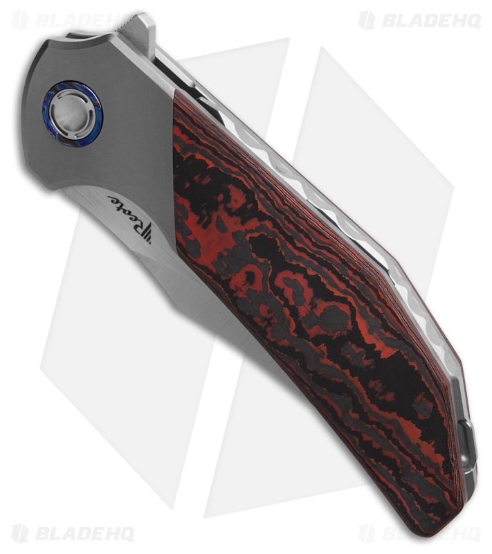 Reate Tiger Liner Lock Knife Titanium/Fat Carbon Lava Flow