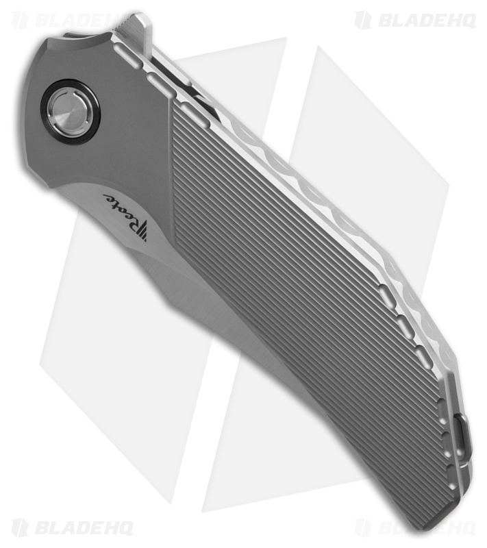 Reate Tiger Liner Lock Knife Stripe Pattern Texture Titanium