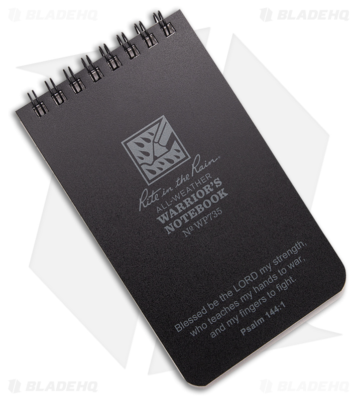 Rite in the Rain Warrior's Notebook 3" x 5" Black - Blade HQ