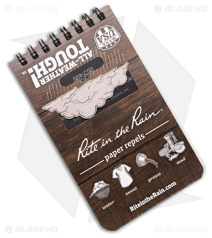 Rite in the Rain Warrior's Notebook 3" x 5" Black - Blade HQ