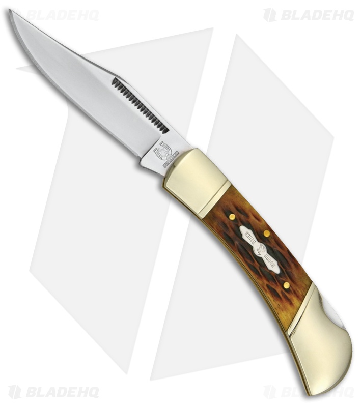 Rough Ryder Lockback Knife Amber Jigged Bone Satin