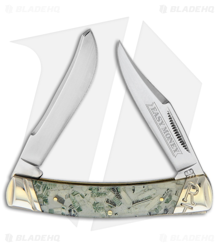 Rough Ryder Small Moose Knife Easy Money Acrylic Satin