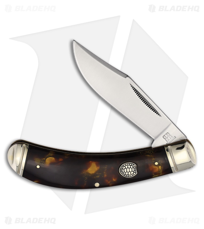 Rough Ryder Bow Trapper Knife Imitation Tortoise Satin