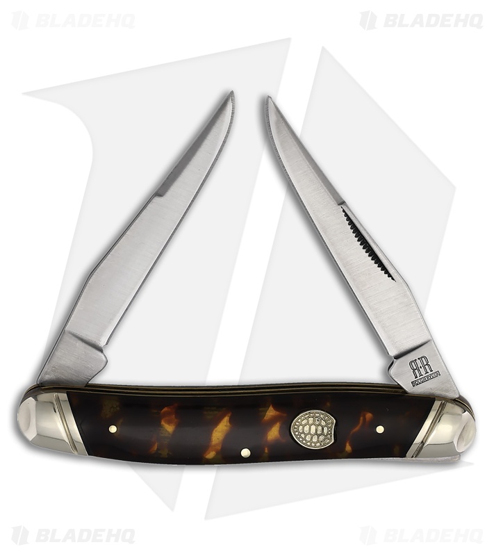Rough Ryder Muskrat Knife Imitation Tortoise Shell Mirror